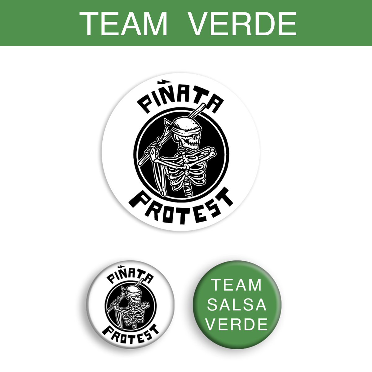 Piñata Protest - Team Verde Sticker/Button Pack – Enemy Ink