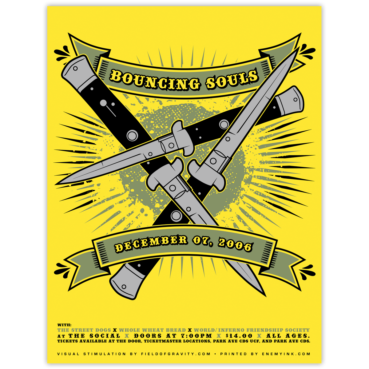 Bouncing Souls - Knives Poster – Enemy Ink