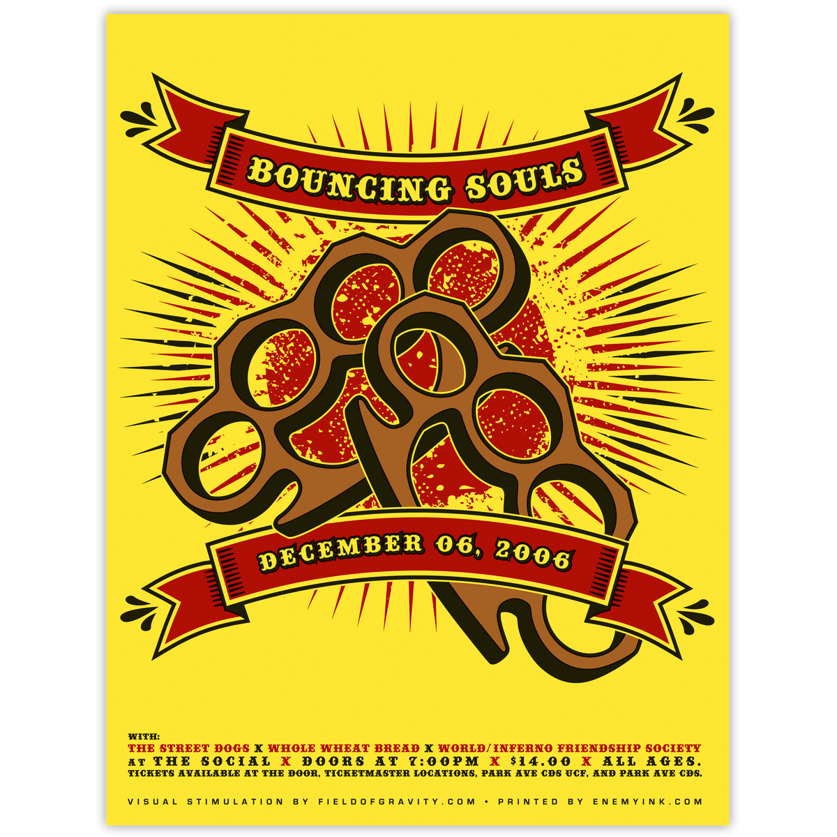 Bouncing Souls - Knuckles Poster – Enemy Ink