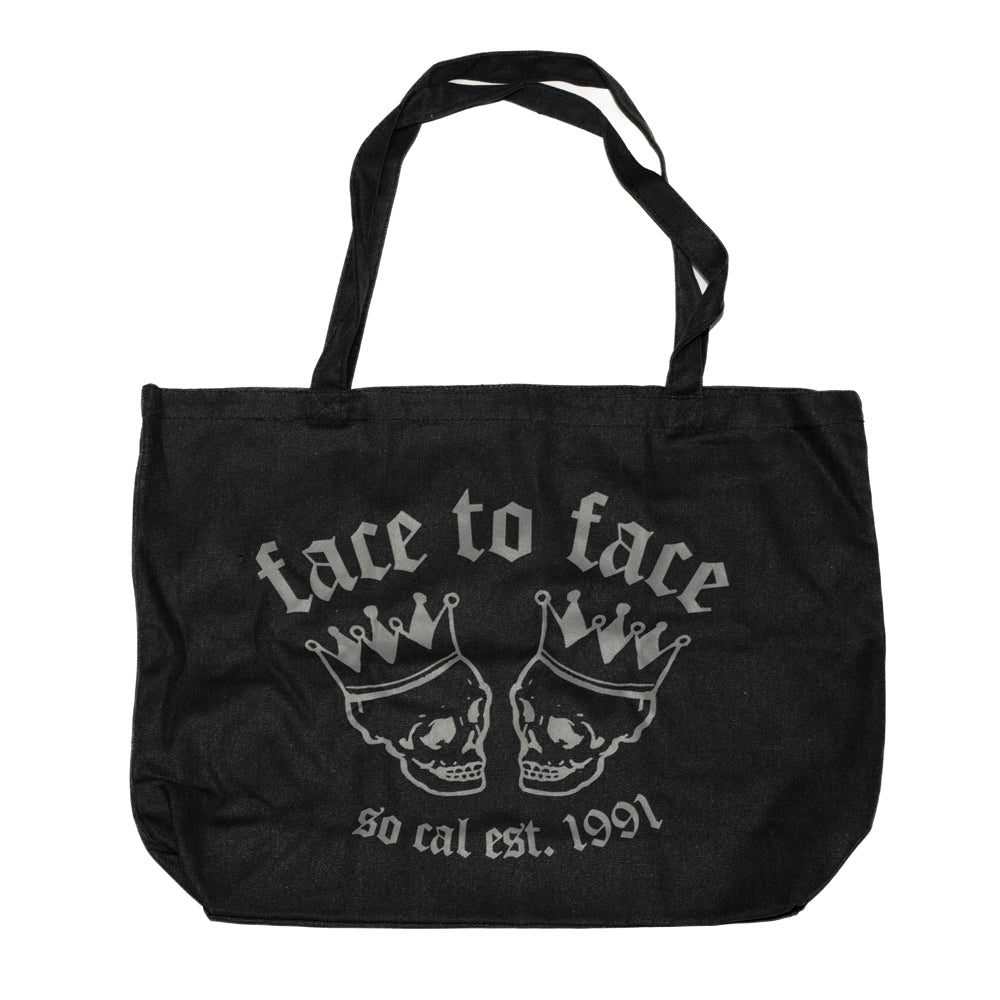 Face To Face - Skull Crown Tote Bag – Enemy Ink
